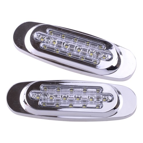 2Pcs LED Side Marker Turn Signal Light Assembly Fit For Car Truck ...