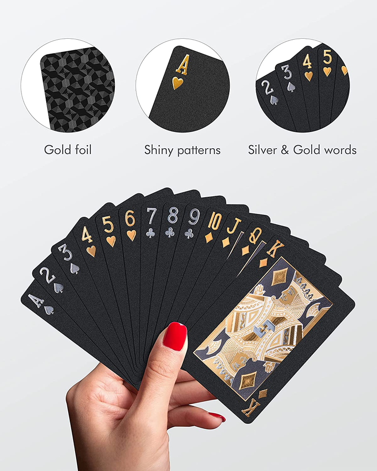 Diamond Waterproof Black Playing Cards, Poker Cards, HD, Deck of Cards ...