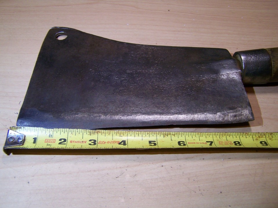 Antique WM Beatty & Son Chester PA Meat Cleaver Splitter 8 1/2" Blade ...
