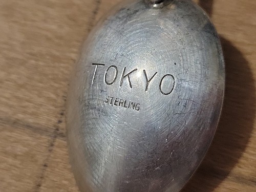Vintage Silver Spoon Toshikane Japan Jurojin Porcelain Scholar Sterling ...