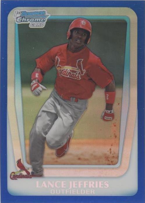 2011 Bowman Draft Picks & Prospects - Chrome Prospects Lance Jeffries #BDPP70 Blue Refractor ...