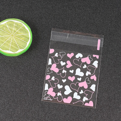 Pink Hearts Cello Cellophane Wedding Party Favour Sweet Macarons Gift ...