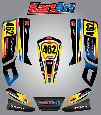 Arrow AX9 junior full custom KART ART sticker kit SUNRISE STYLE ...
