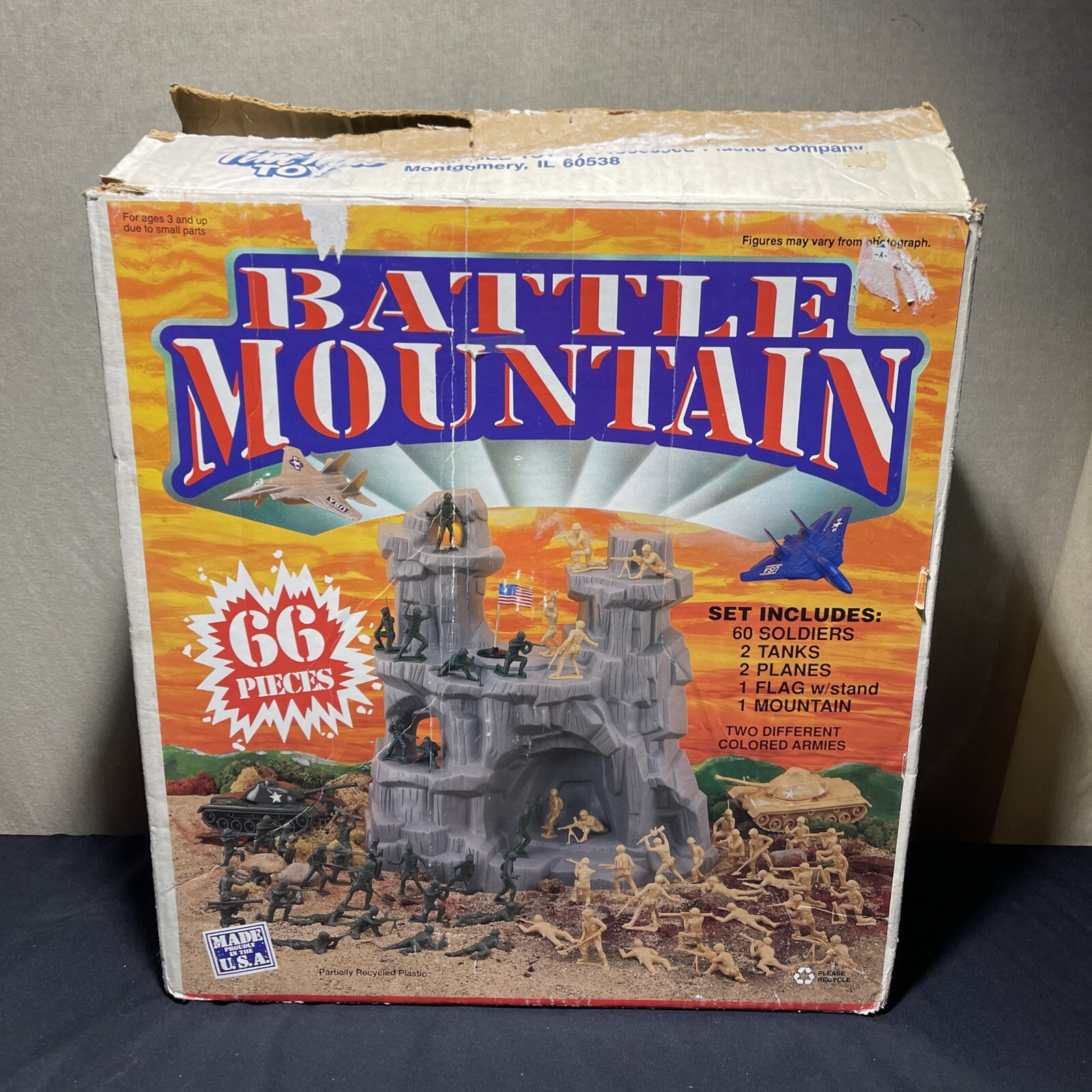 Vintage Tim Mee Toy 5740 Army Battle Mountain Playset 1980s USA | eBay