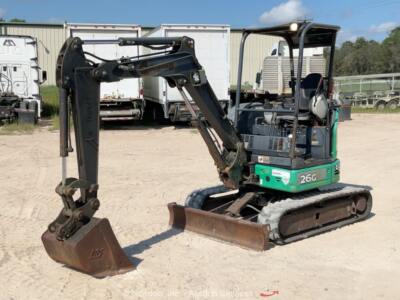 2015 John Deere 26G Mini Excavator Rubber Tracks Backhoe Aux Hyd Blade ...
