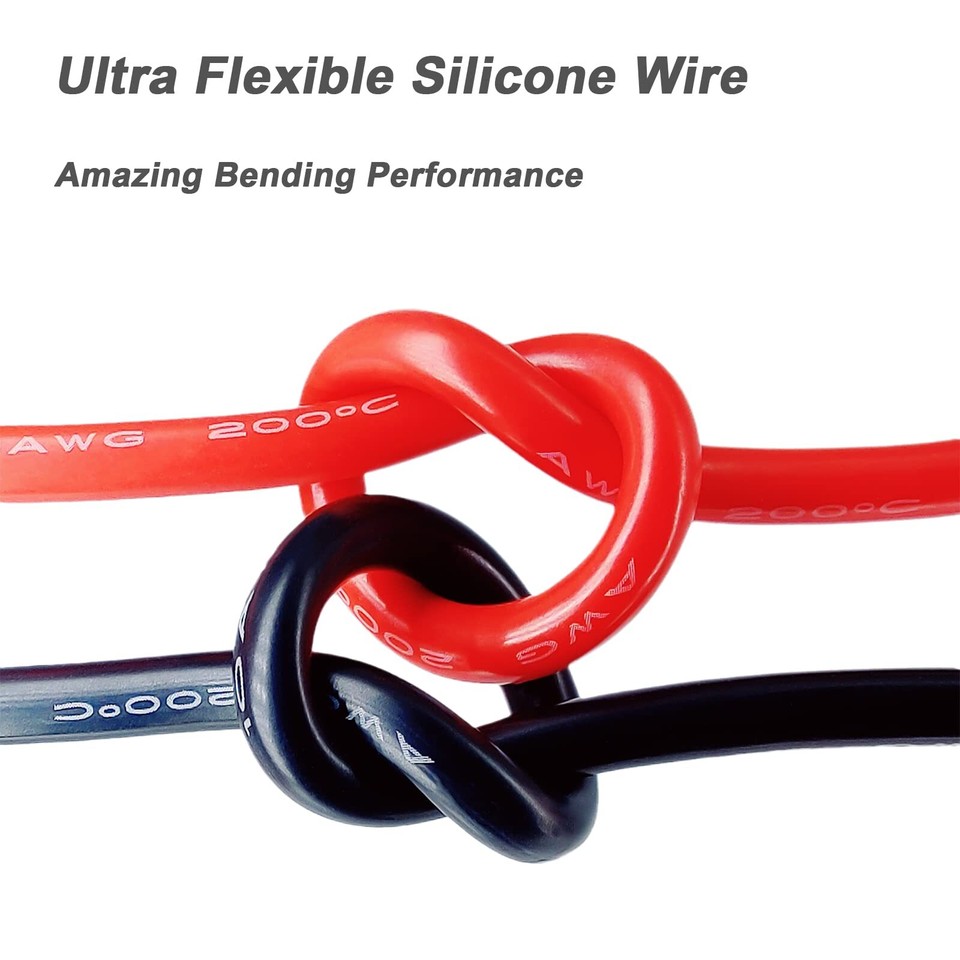 16 Gauge Silicone Wire 100ft, Ultra Flexible 16 AWG Stranded Copper ...