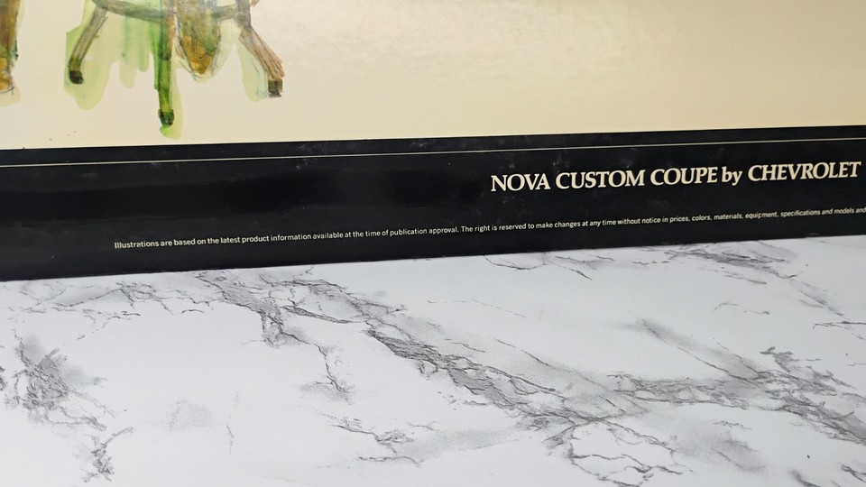 OEM Chevrolet 1970 Nova Dealership Display Picture Cardboard Chevy | eBay