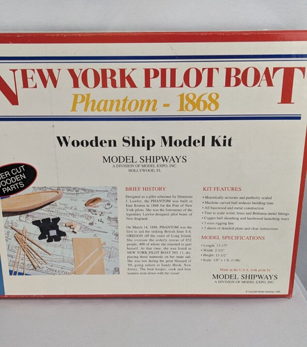 New York Pilot Boat Phantom 1868 Wooden Ship Model Kit No. 2027 Model ...