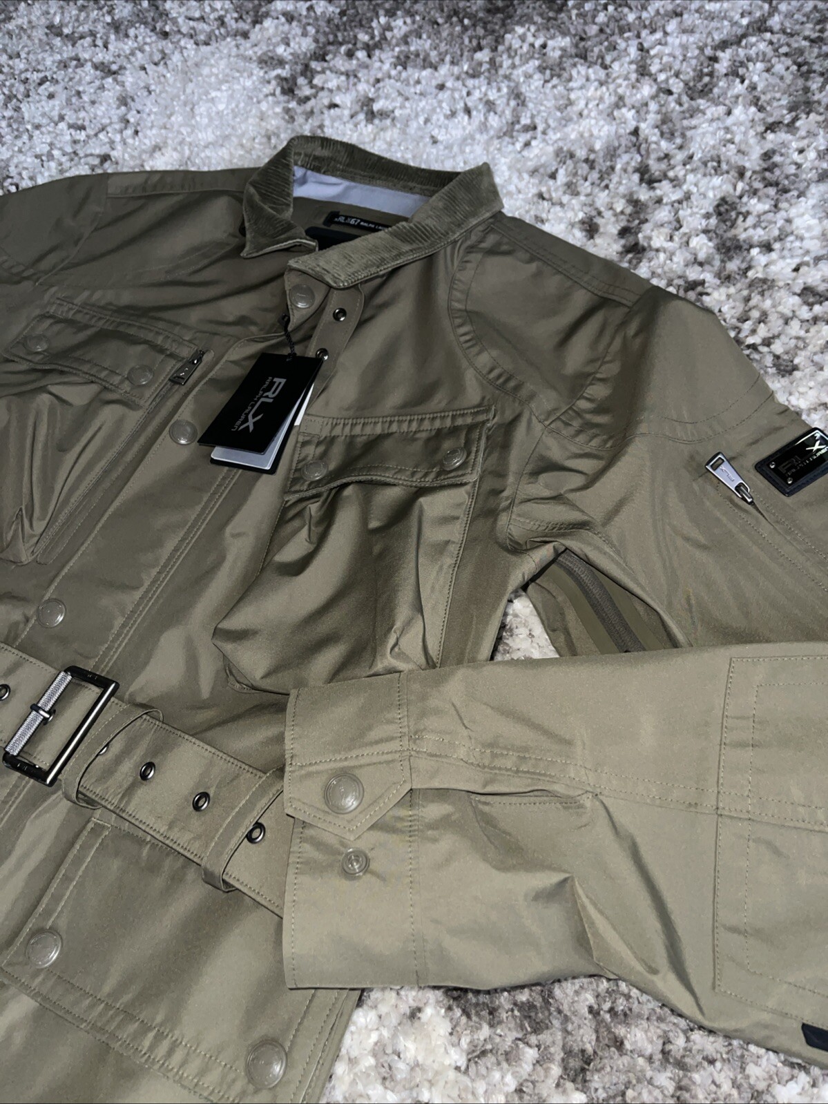 RLX Polo Ralph Lauren Military Jacket Men Green S Barn Waterproof Chore ...