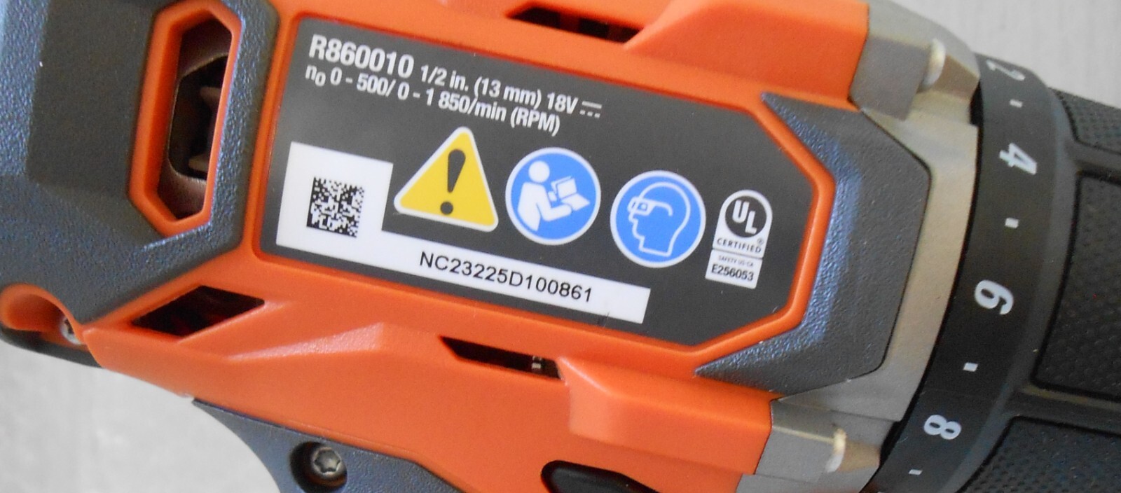 RIDGID 18V Cordless 1/2 in Drill T-1099 Driver Tool Only Model R860010 ...
