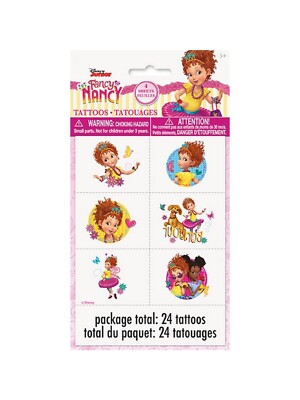 24 Disney Fancy Nancy Tattoos (4 shts/ 6 Tattoos) Party Favors Teacher ...
