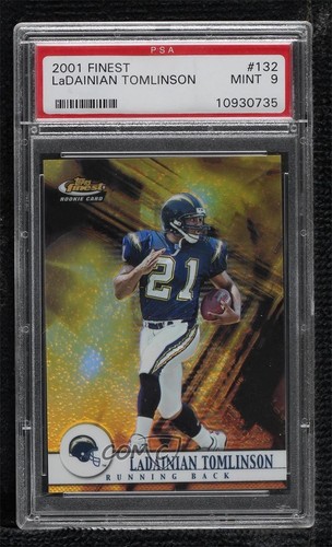 2001 Topps Finest /1000 LaDainian Tomlinson #132 PSA 9 MINT Rookie RC ...