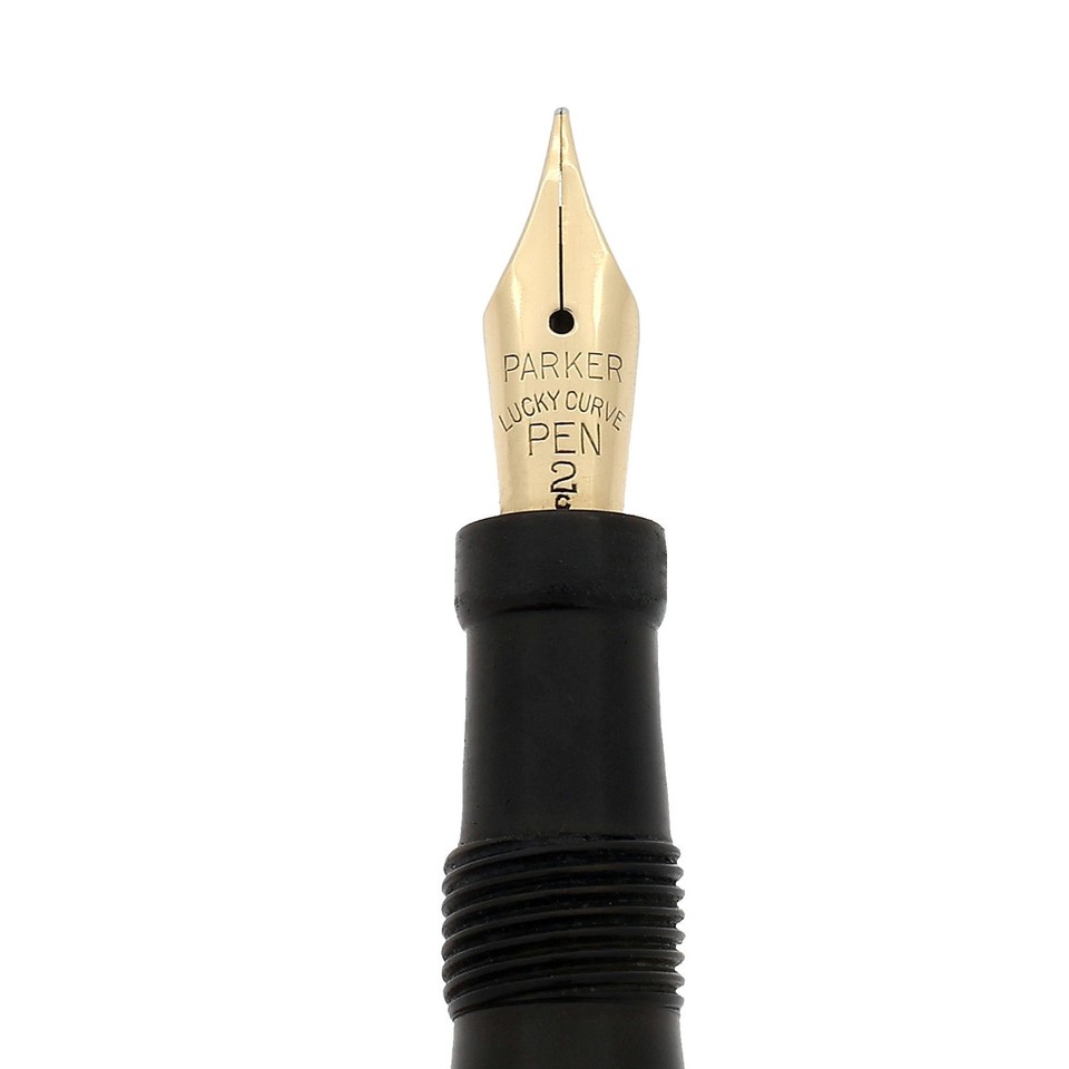 1916 PARKER #14 STERLING OVERLAY BUTTON FILLER FOUNTAIN PEN RESTORED | eBay