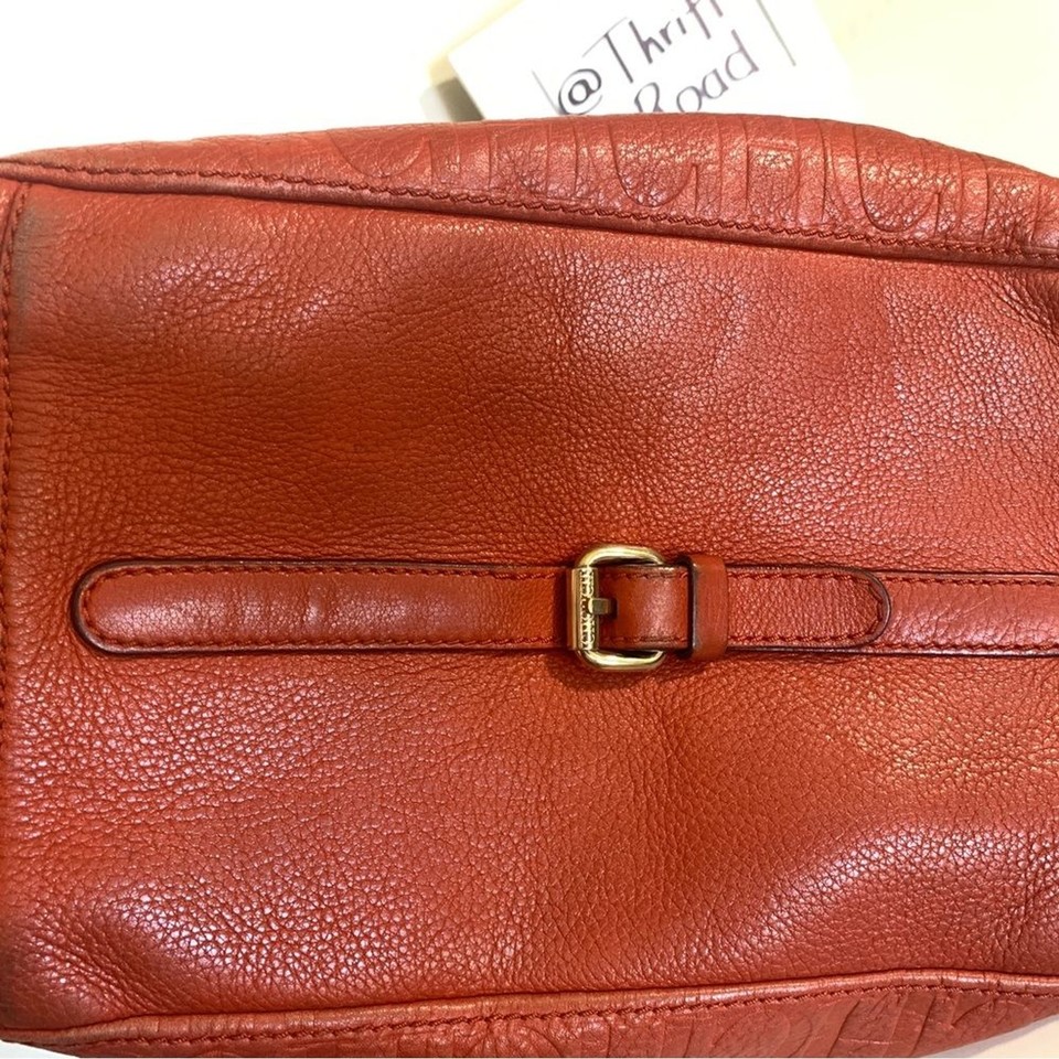 *RARE* Designer Carolina Herrera handbag CHCH Bag Orange Leather ...