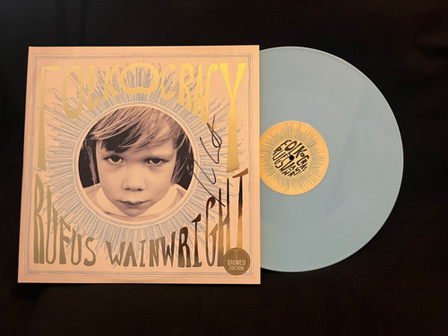 Rufus Wainwright signed Folkocracy B&N Limited light blue vinyl 2 LP ...
