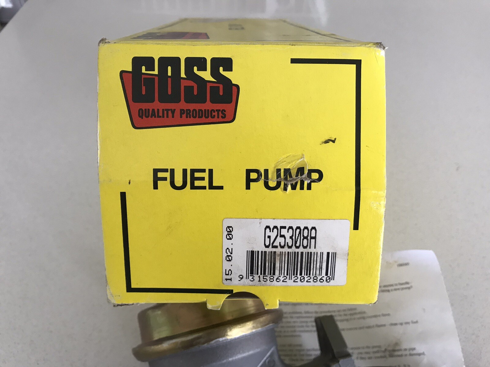 GOSS MECHANICAL FUEL PUMP G25308A SUIT HOLDEN V8 253/308 HQ HJ HX HZ ...