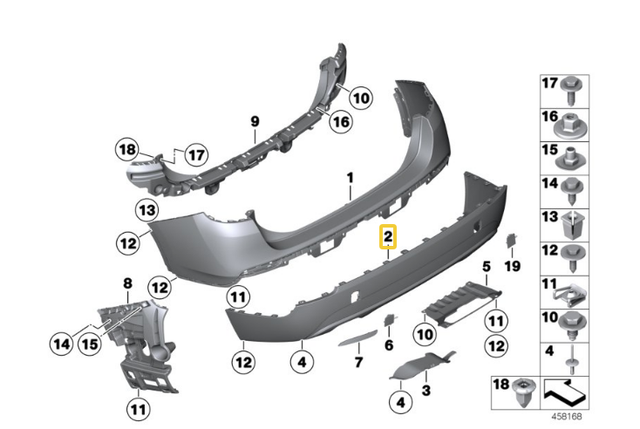 Genuine BMW X1 E84 X1 16d 16i 18d Trim Panel Bumper Rear Bottom ...