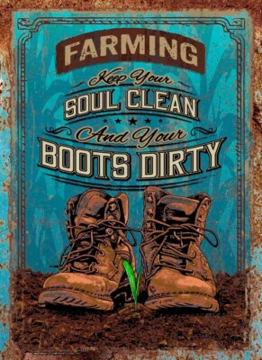 "Soul Clean, Boots Dirty" Tin Sign | eBay