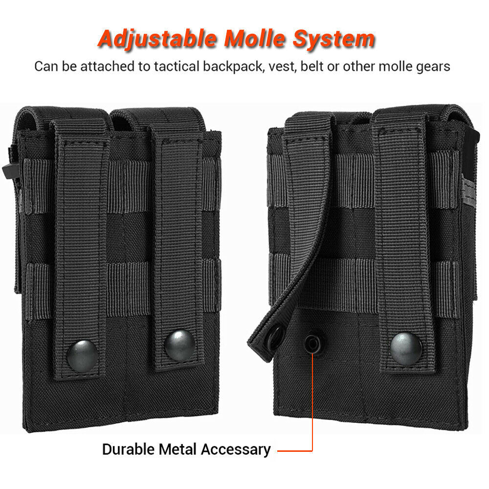 Nylon Tactical MOLLE Double Stack Multi-Purpose Pistol Magazine Pouch ...