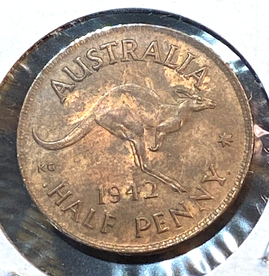 1942 Australia Half Penny Nice Original Choice BU KM-41 CHRC | eBay