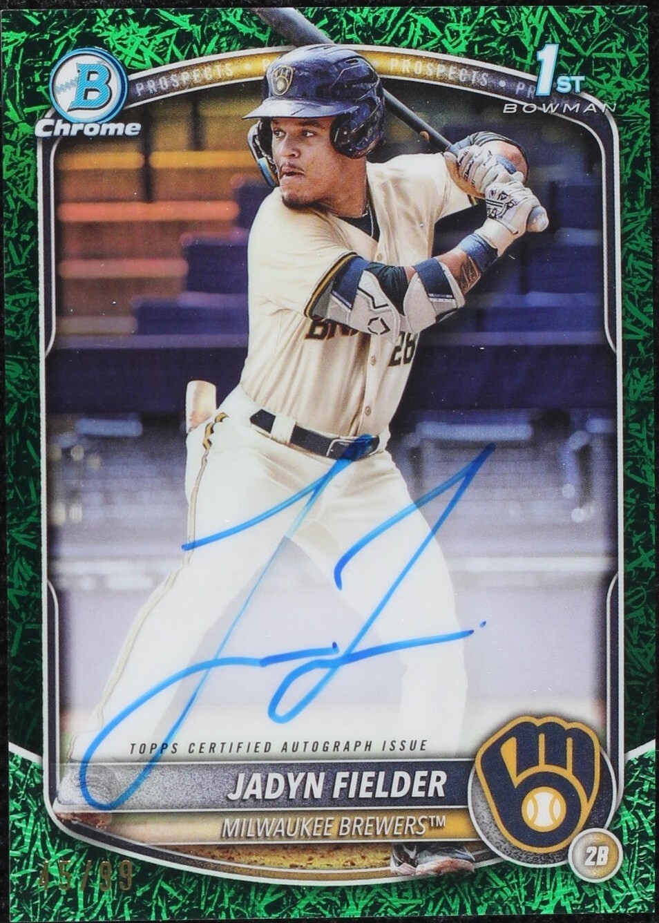 2025 Bowman - Chrome Prospect Autographs Jadyn Fielder #CPA-JF Green ...