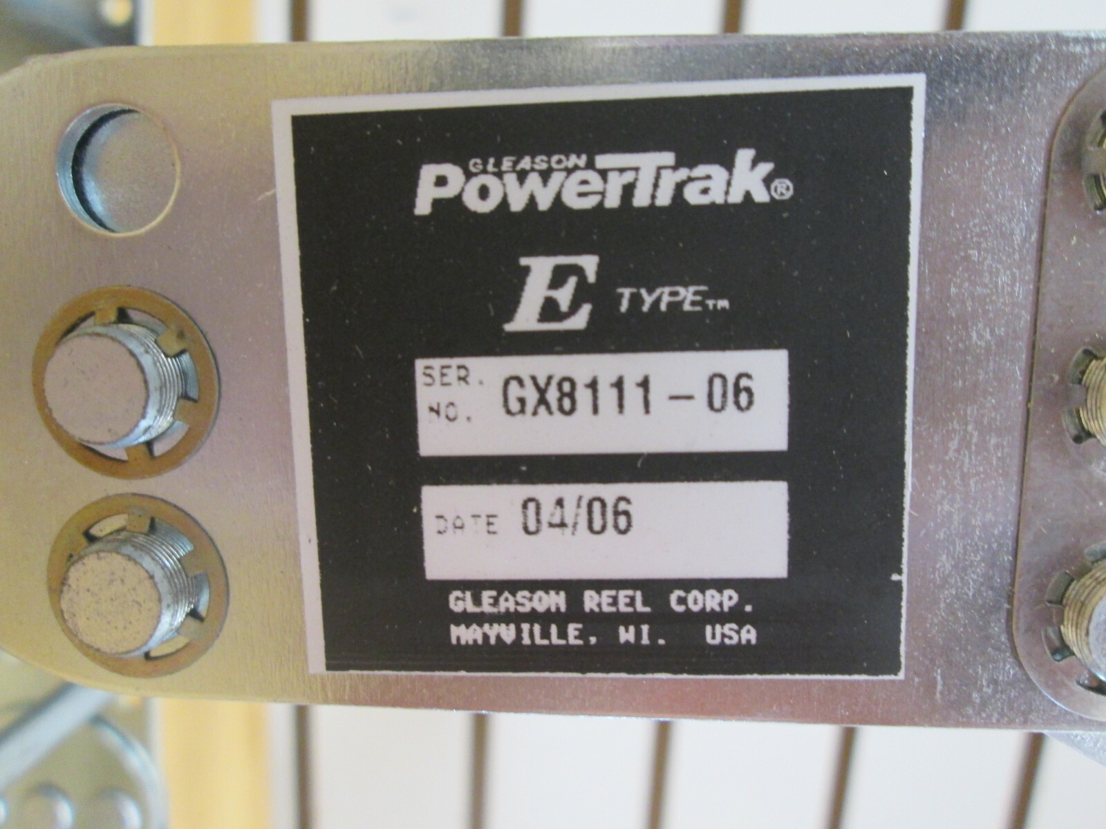 (1) GLEASON REEL STEEL POWERTRAK, E TYPE ~NEW~SURPLUS~ | eBay