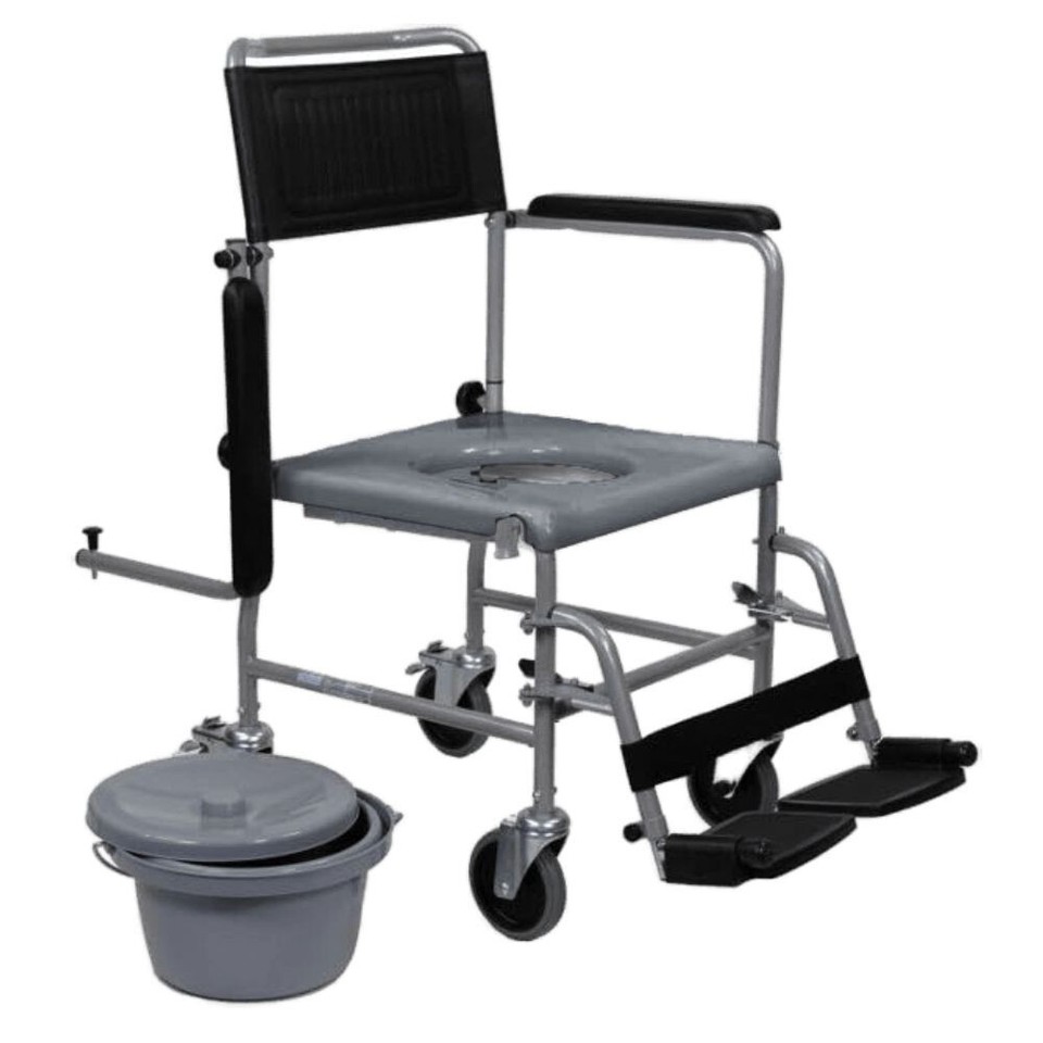 Drive Mobile wheeled glideabout toilet commode chair wheelchair with ...