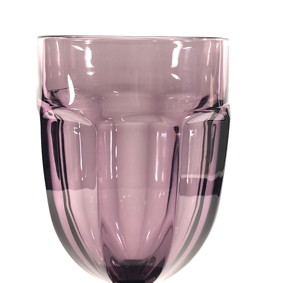 Libbey Duratuff Amethyst Purple Large Water Goblet Gibraltar Style 7 in | eBay