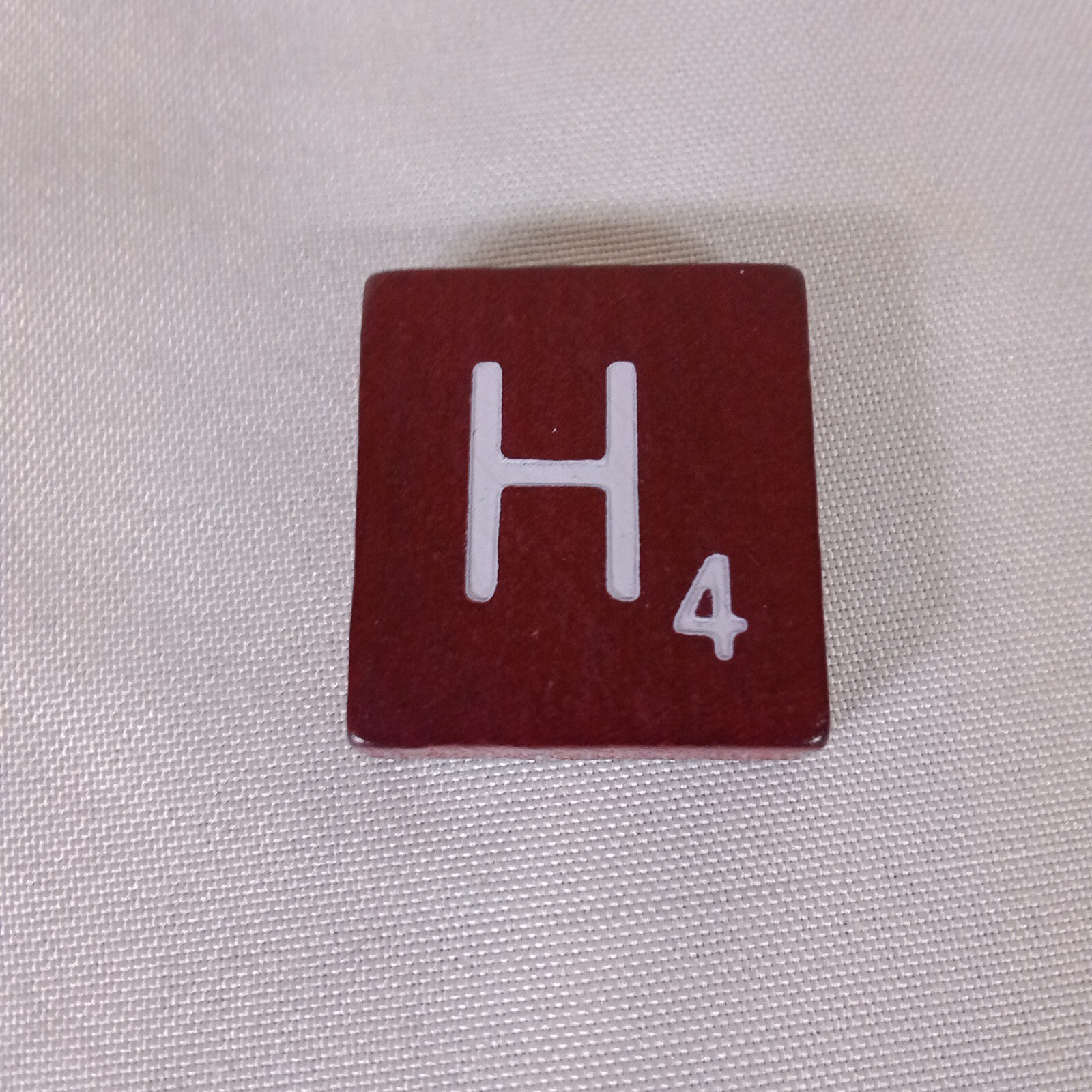 Scrabble Deluxe Edition 1977 Letter Tile H Maroon Red | eBay