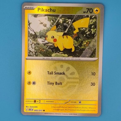 PIKACHU (FRIEND BALL) 055/217 HOLO ASCENDED HEROES POKEMON REVERSE HOLO ...