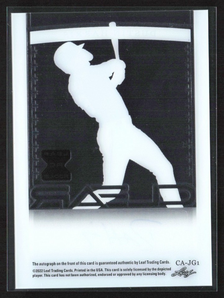 Dustin Harris 2022 Leaf Trinity Clear RC Auto /99 #CA-JG1 | eBay