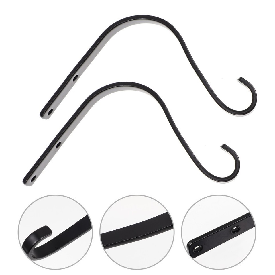 4 Pcs Iron Garden Flower Basket Hooks Fence Hooks Hanging Flower Pot ...