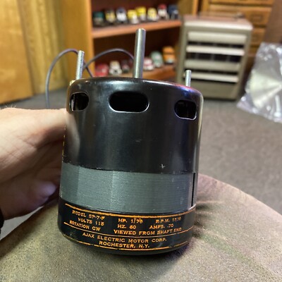 Ajax Electric Blower Motor, SP-7-F, 1/70, 115 volt,1550 rpm., .70amps ...