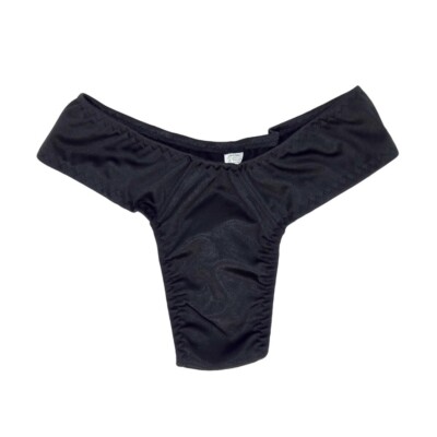 Silky Satin Gaff Thong Wide Band Tucking Panty for a Smooth Feminine ...