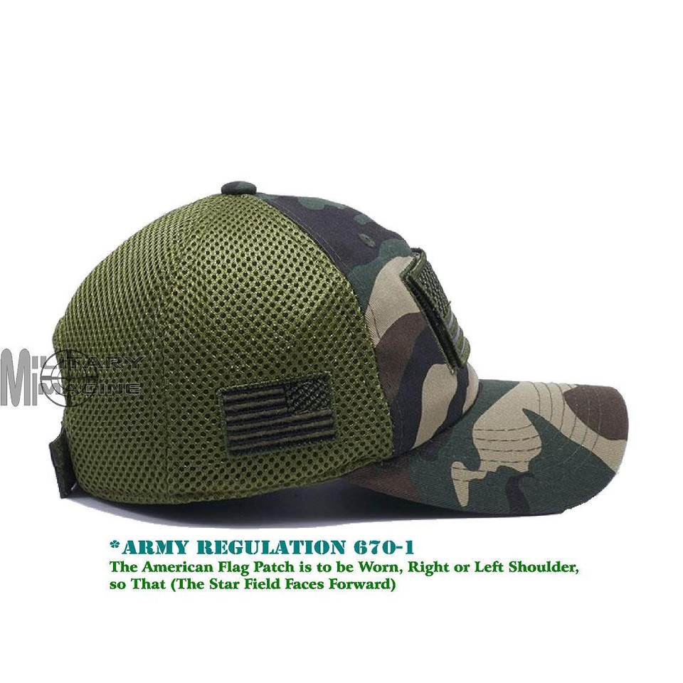 Tactical Operator Military cap USA American Flag hat Detachable Patch ...