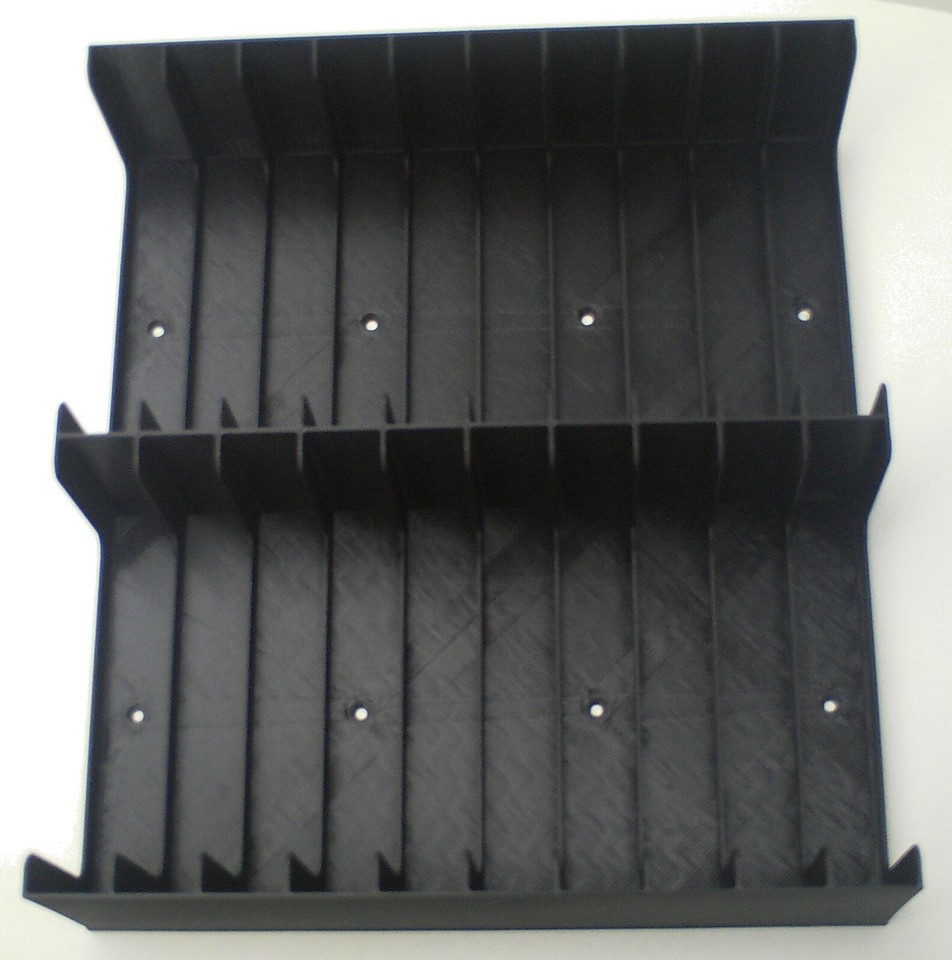 Black Cassette Tape tray (Holds 20 tapes, 2x10) storage/holder/stand ...