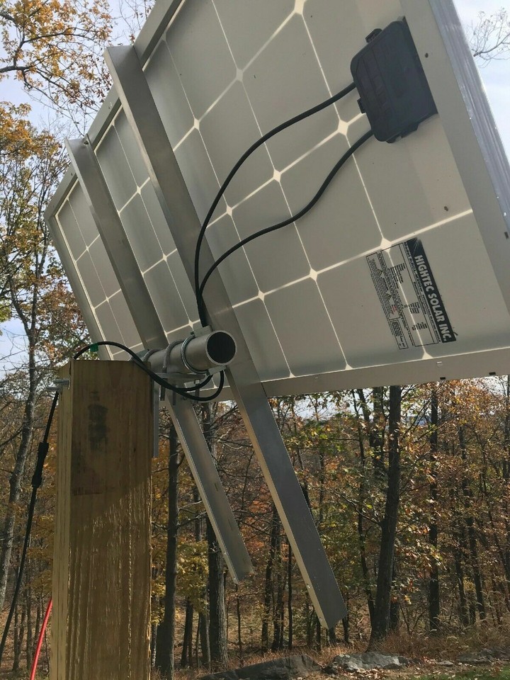 Solar panel universal post mount kit with 44" rails. Holds panel up to ...