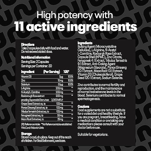 Numan Testosterone Pro - Maca Root Tribulus Terrestris Zinc Ginseng ...