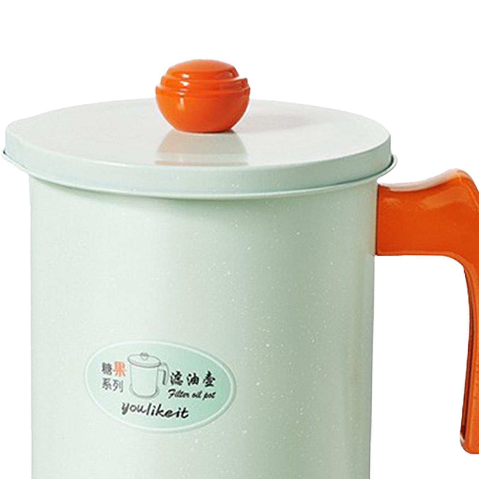 Oil Storage Container 1.7L Nonstick Oil Bottle for Lard Drippings ...