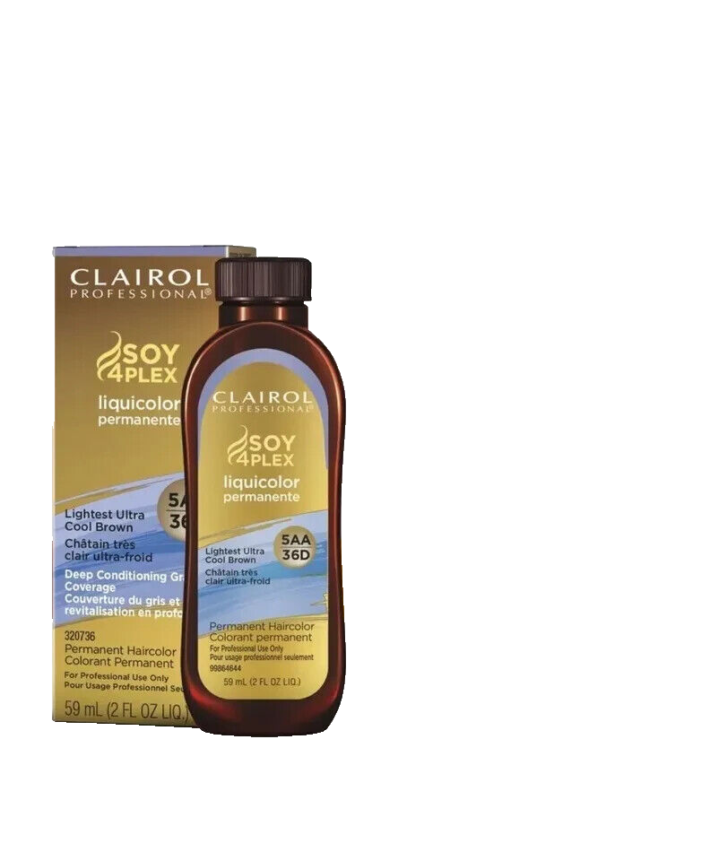 Clairol Soy4Plex LiquiColor Permanent Hair Color, Lightest Cool Brown ...