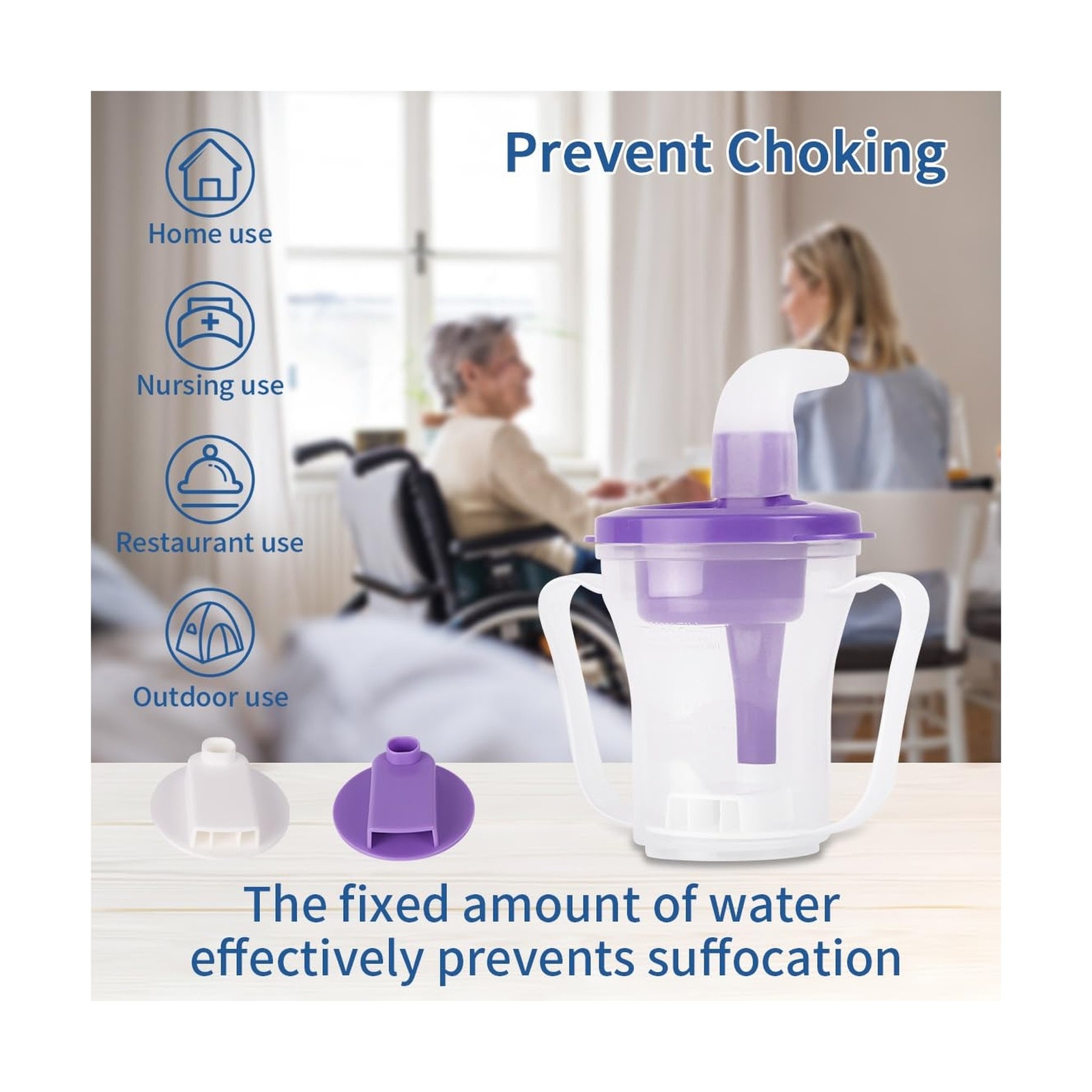 Ehucon Dysphagia Regulating Drinking Cup, Dispenses 5 cc or 10 cc of ...