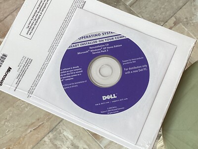 SEALED Dell Windows XP Home Edition with SP2 Reinstallation CD - NO COA ...