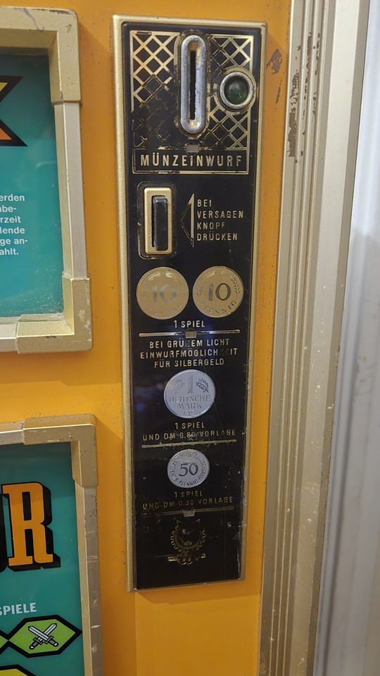 This vintage 1970s German Rotomat Astor electric slot machine in ...