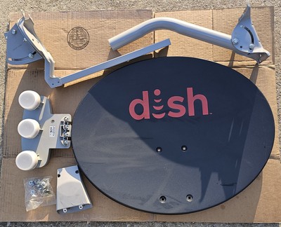 DISH Network Dish With Western Arc LNB . 110 119 129 Satellites | eBay