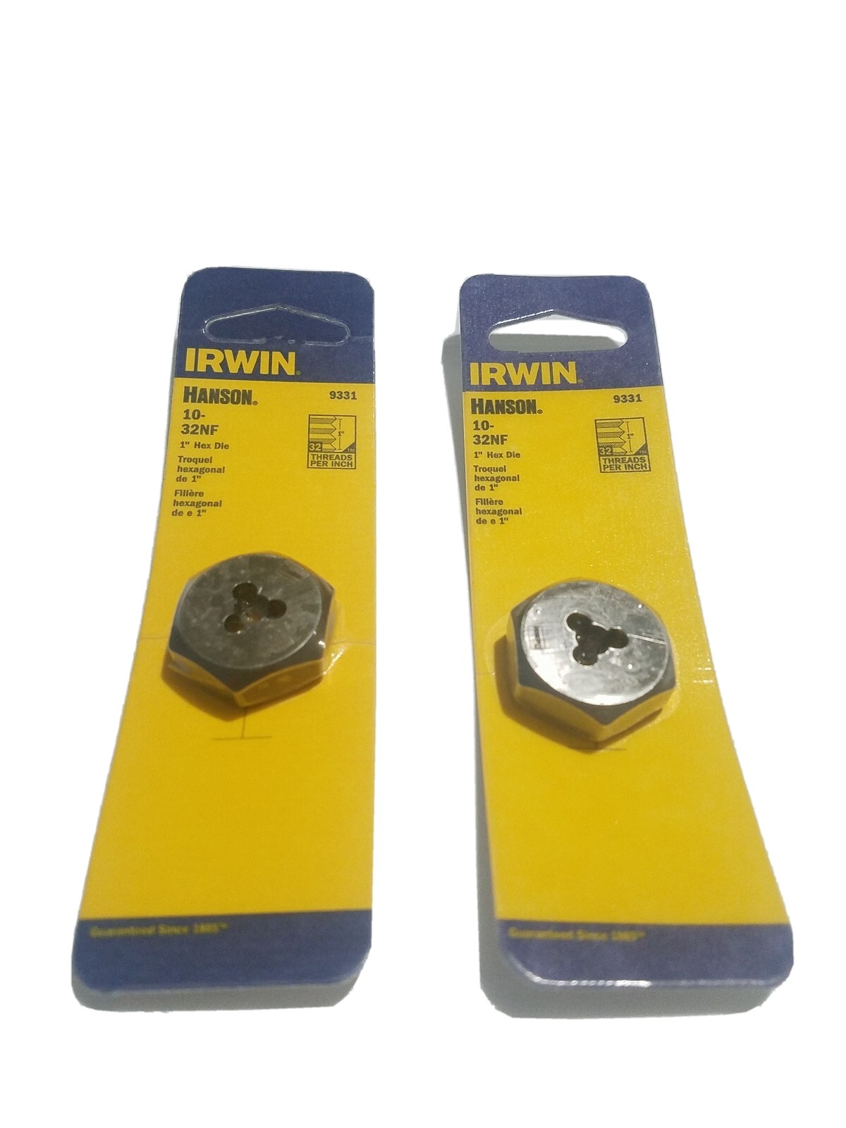 Irwin Hanson High Carbon Steel SAE 1" Hexagon Die 10-32NF 2 pc. 9331 | eBay