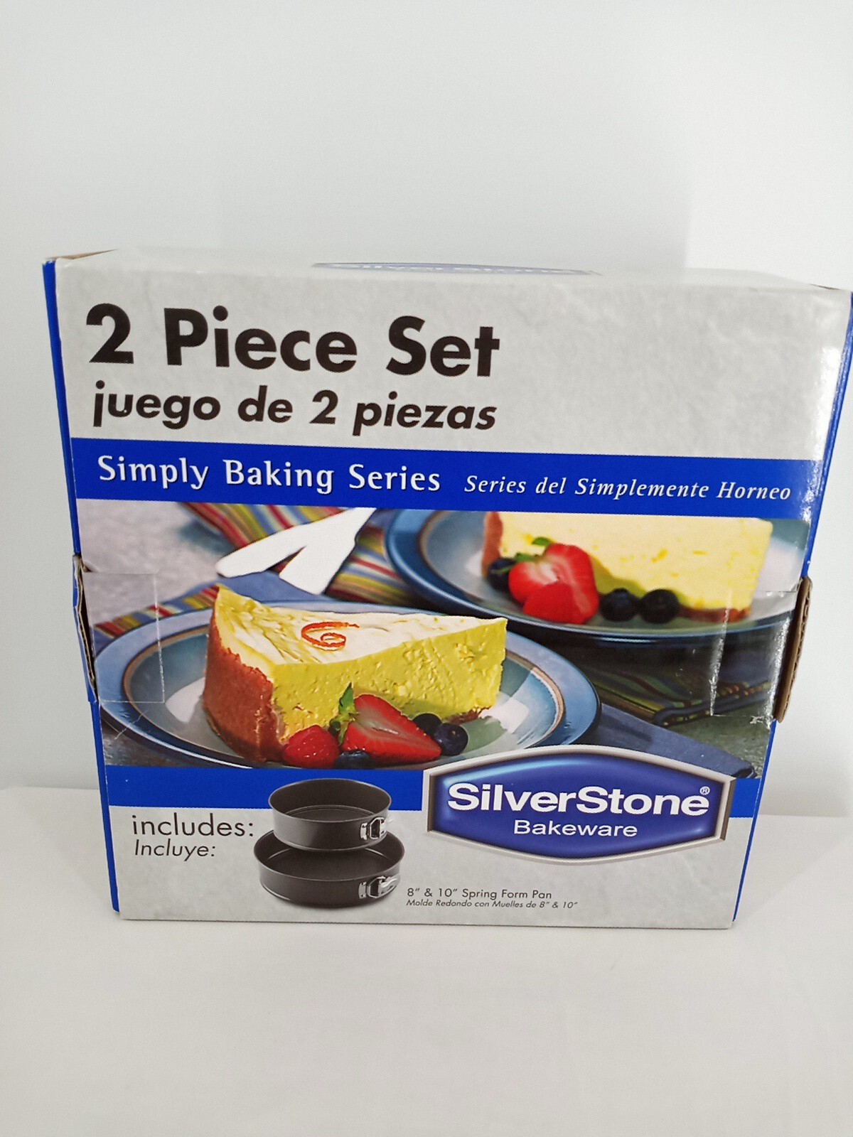 SilverStone Bakeware Spring Form Pan Simply Baking Series 2 Piece Set ...