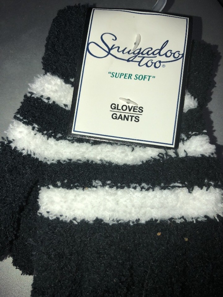NEW Unisex One Size Super Soft Gloves by Snugadoo Too Black-Brand New ...