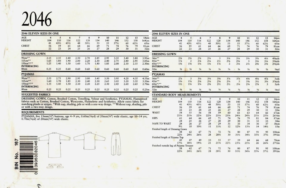 New Look 2046 Boys Pajamas and Robe Sewing Pattern Uncut Size 4-14 | eBay