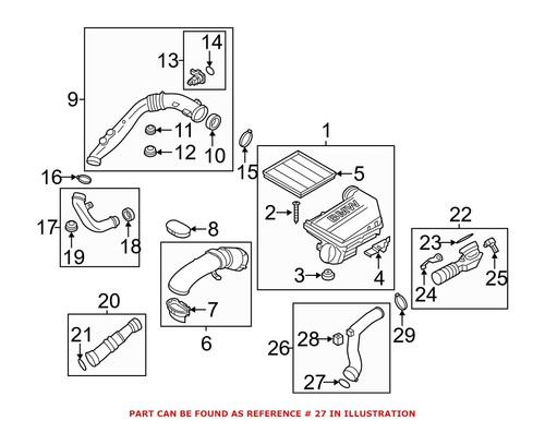 For BMW Genuine Engine Air Intake Hose Seal Left 13717571360 | eBay