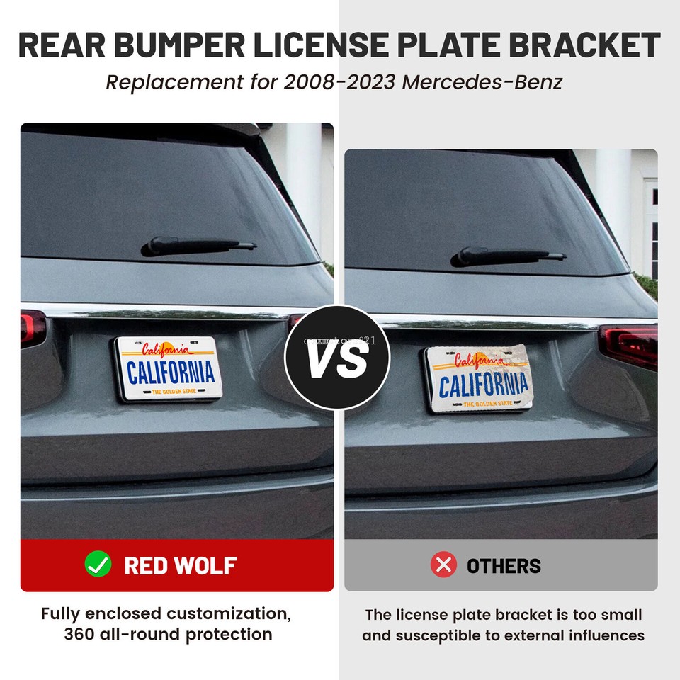 Rear License Plate Mount Bracket for Mercedes-Benz C-Class C200 250 300 ...